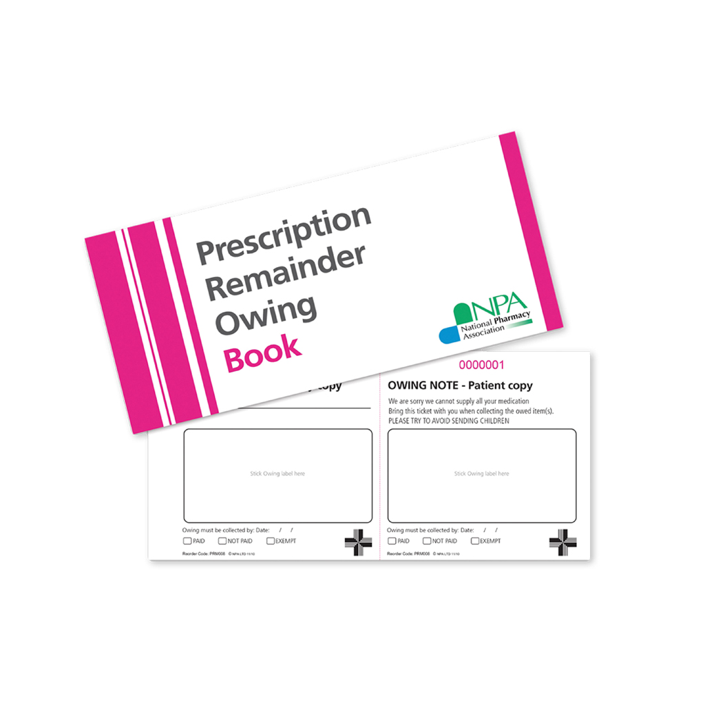 Prescription Owing Books | EMT Healthcare